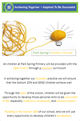Golden Thread | Park Spring Primary School