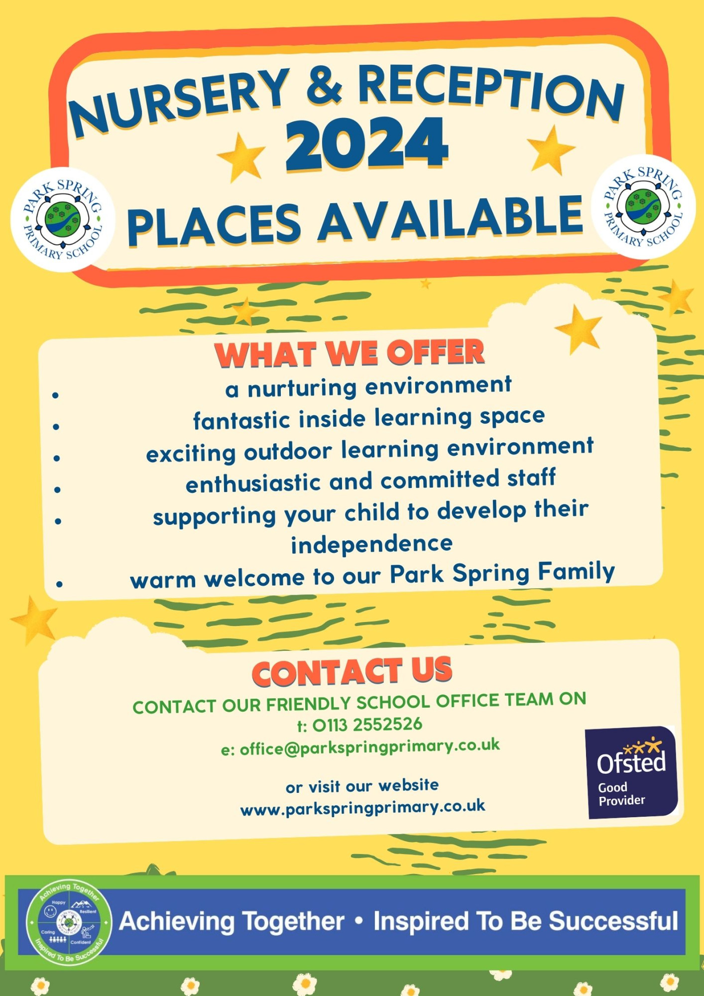 Admissions – Nursery | Park Spring Primary School